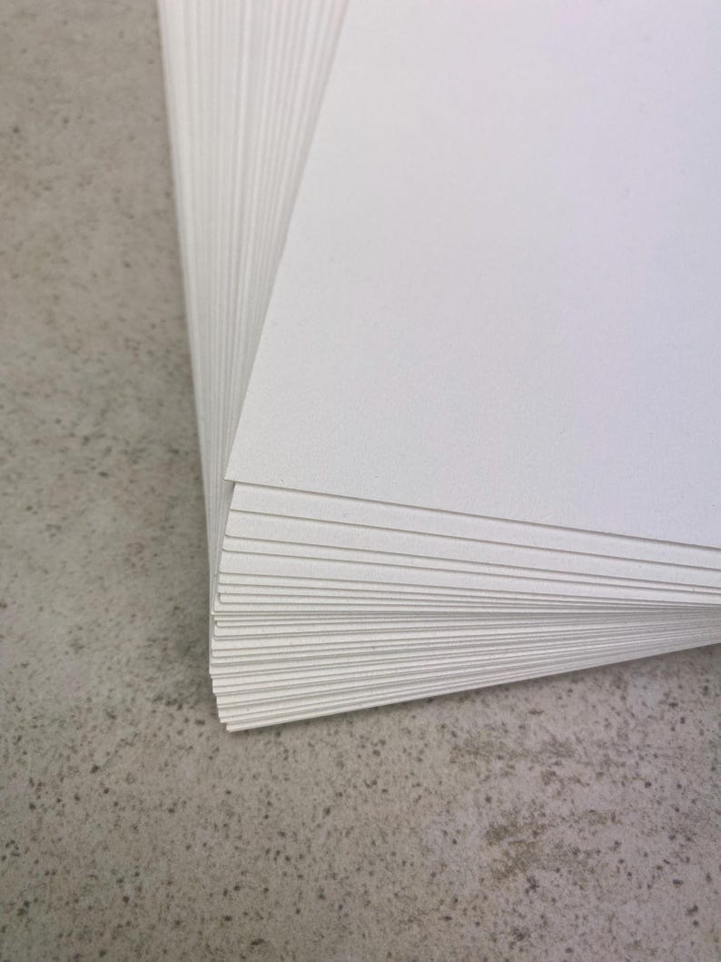 A5 35 Pcs X White 21 Cm X14 Cm Cardboard Sheets - 350 Gsm Board for ...
