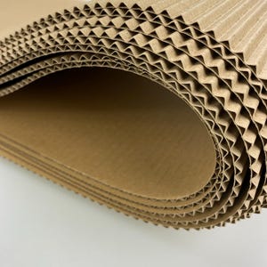 8 Open B-flute Sheets Brown /brown 11,8 Inch X 49 Inch (30 Cm X 1,25 M ...