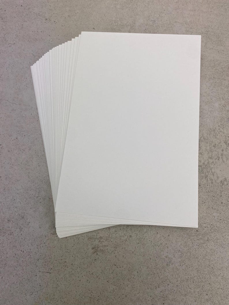 A5 35 Pcs X White 21 Cm X14 Cm Cardboard Sheets - 350 Gsm Board for ...