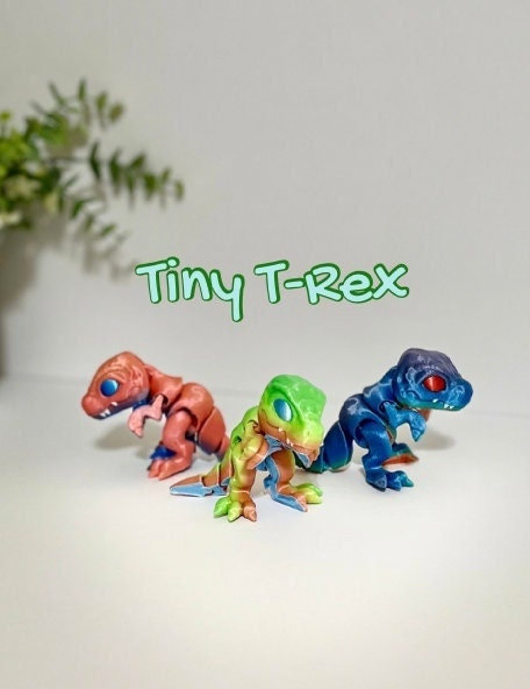 Tiny T-rex Flexi Toy - Etsy
