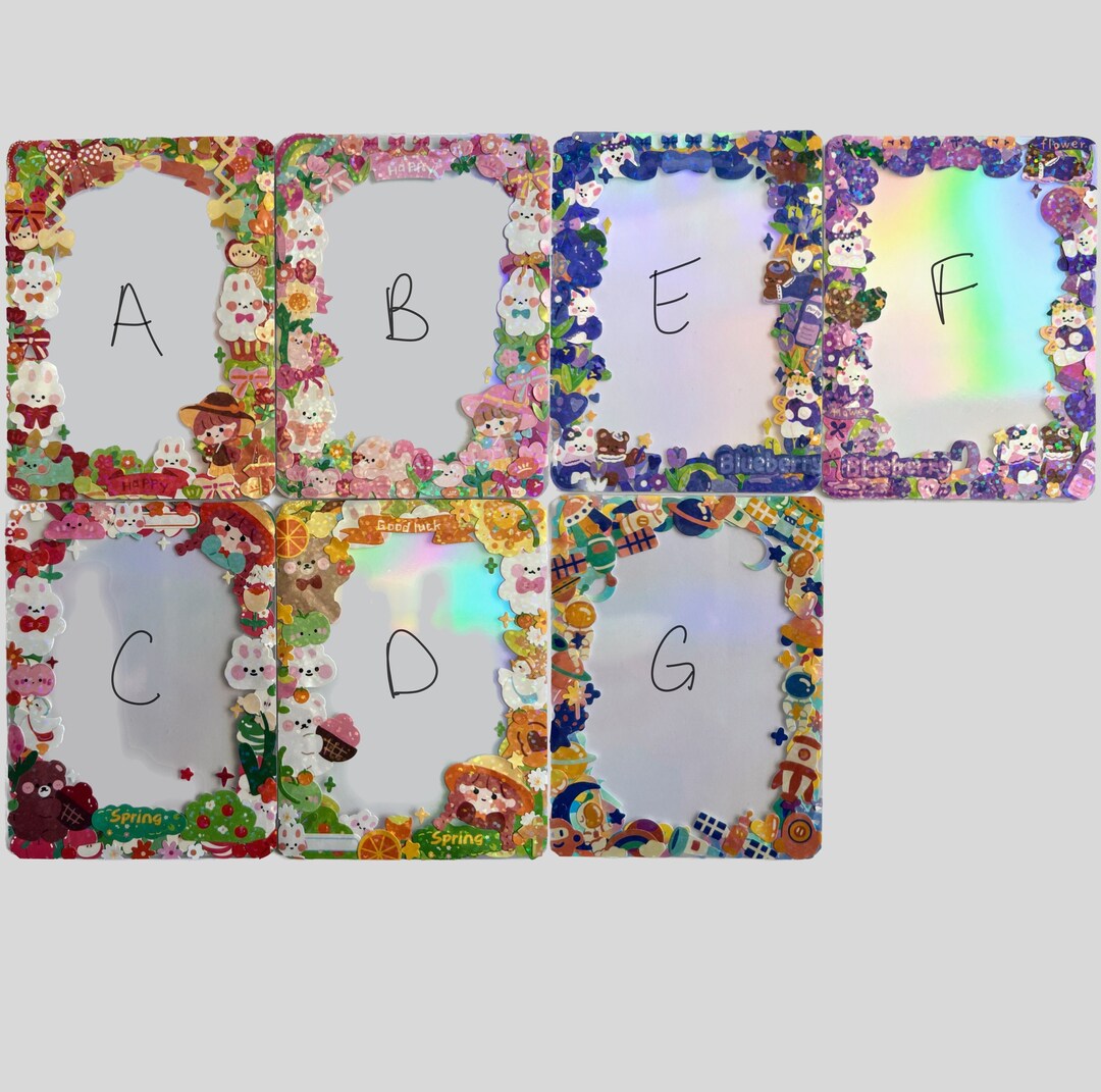 Updated K-pop Deco Keychain Photocard Holder Toploader - Etsy