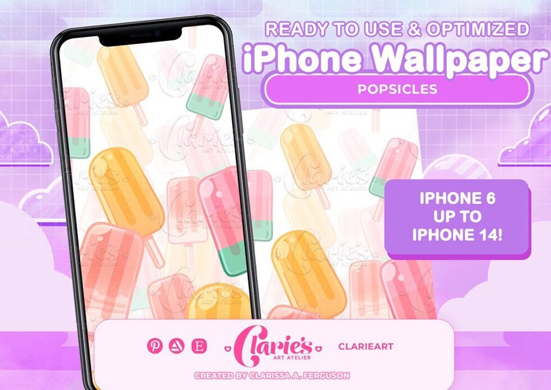 Popsicle iPhone Wallpaper | Cute Popsicle Wallpaper - Etsy