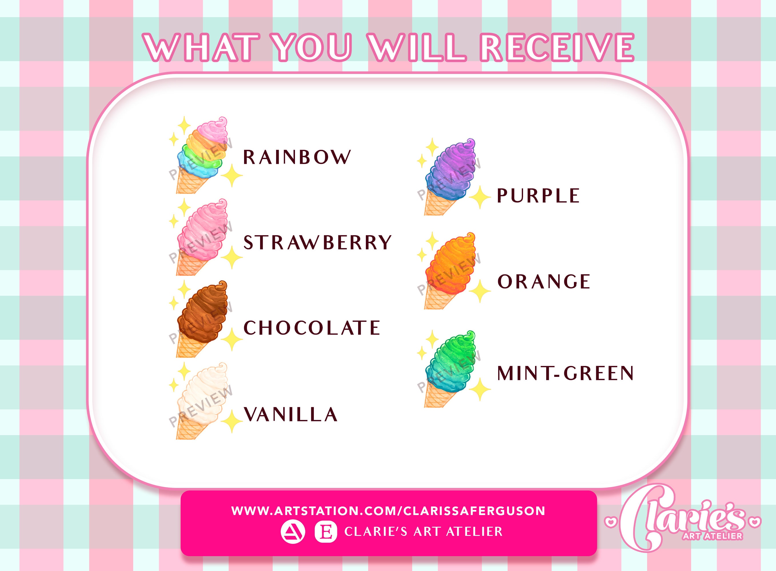 Ice-cream Cone Emotes Badges & Stickers Cute Emotes / Twitch Emotes ...