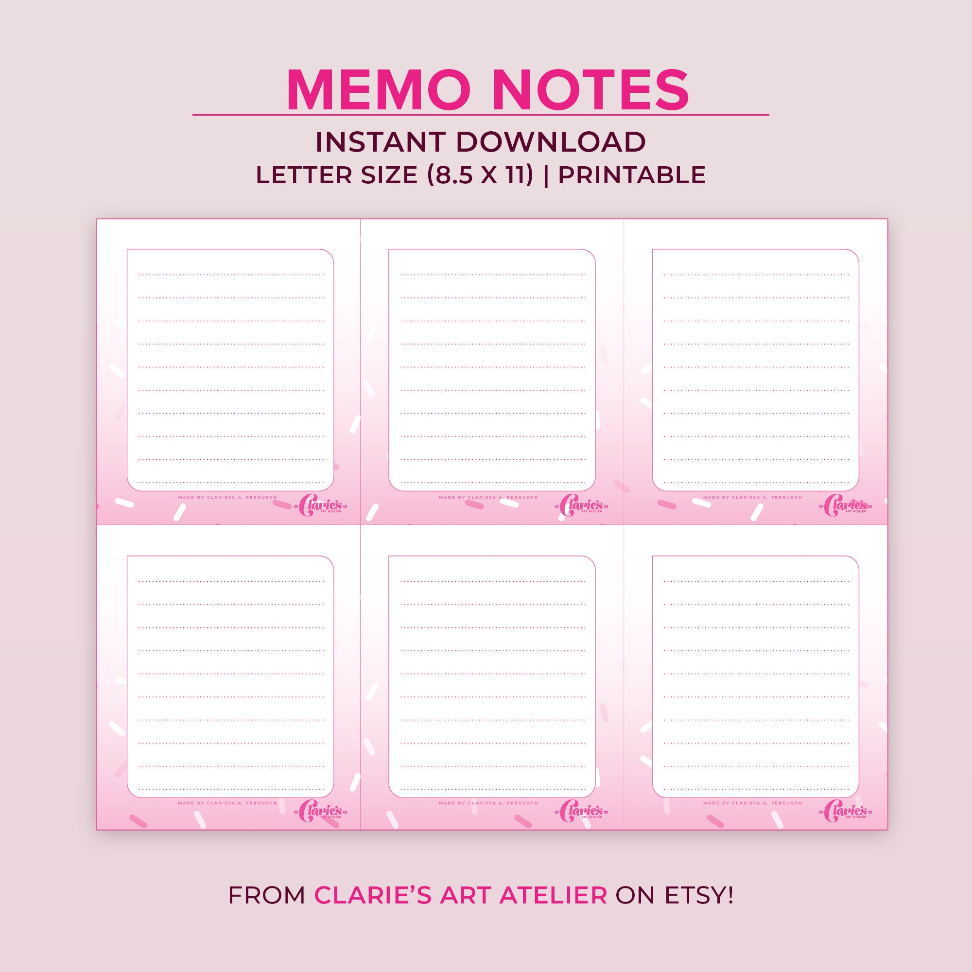 Weekly Planner, Memo Notes & To-do Lists Bundle Pack - Etsy