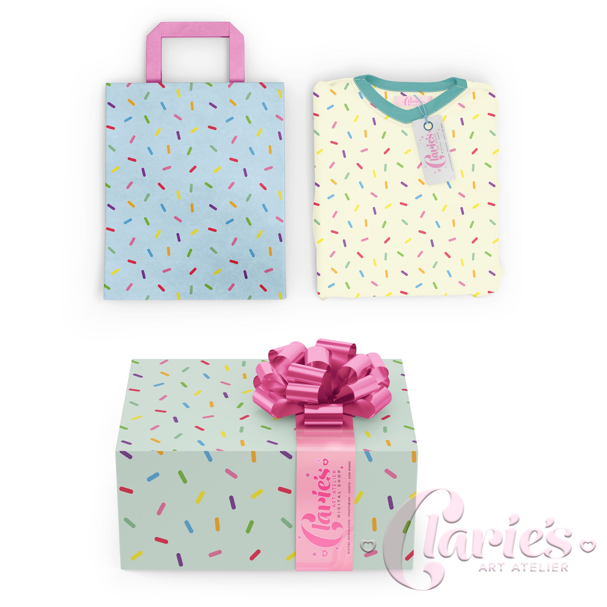 6 Cute Sprinkle Patterns for Digital Download / Digital Paper Pack ...