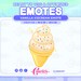 Cute Vanilla Ice Cream Cone Emote for Twitch, Discord and More - Etsy