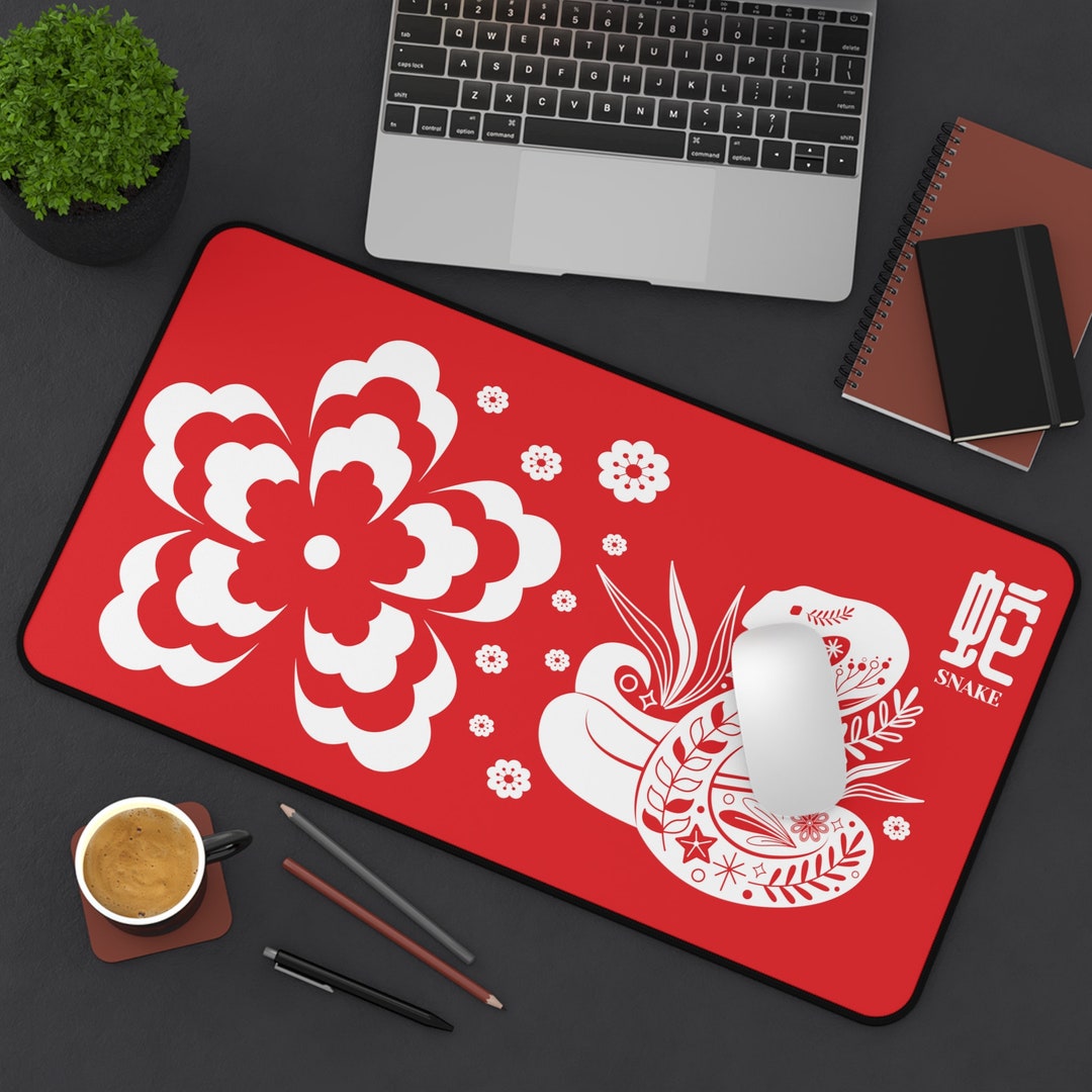 Snake Desk Mat | Year of the Snake 2025 Desk Pad, Cute Aesthetic Desk ...
