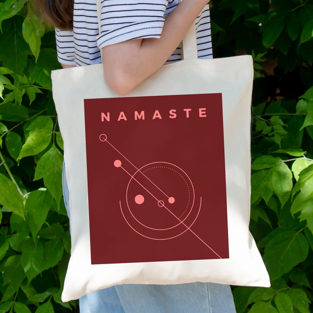 Namaste Tote Maroon Namaste Circles Edition 2 Tote, Readers Tote ...