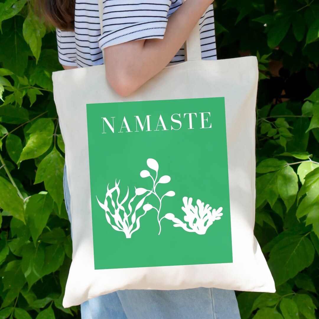 Namaste Tote Green Namaste Seaweed Trio Tote, Readers Tote, Librarian ...