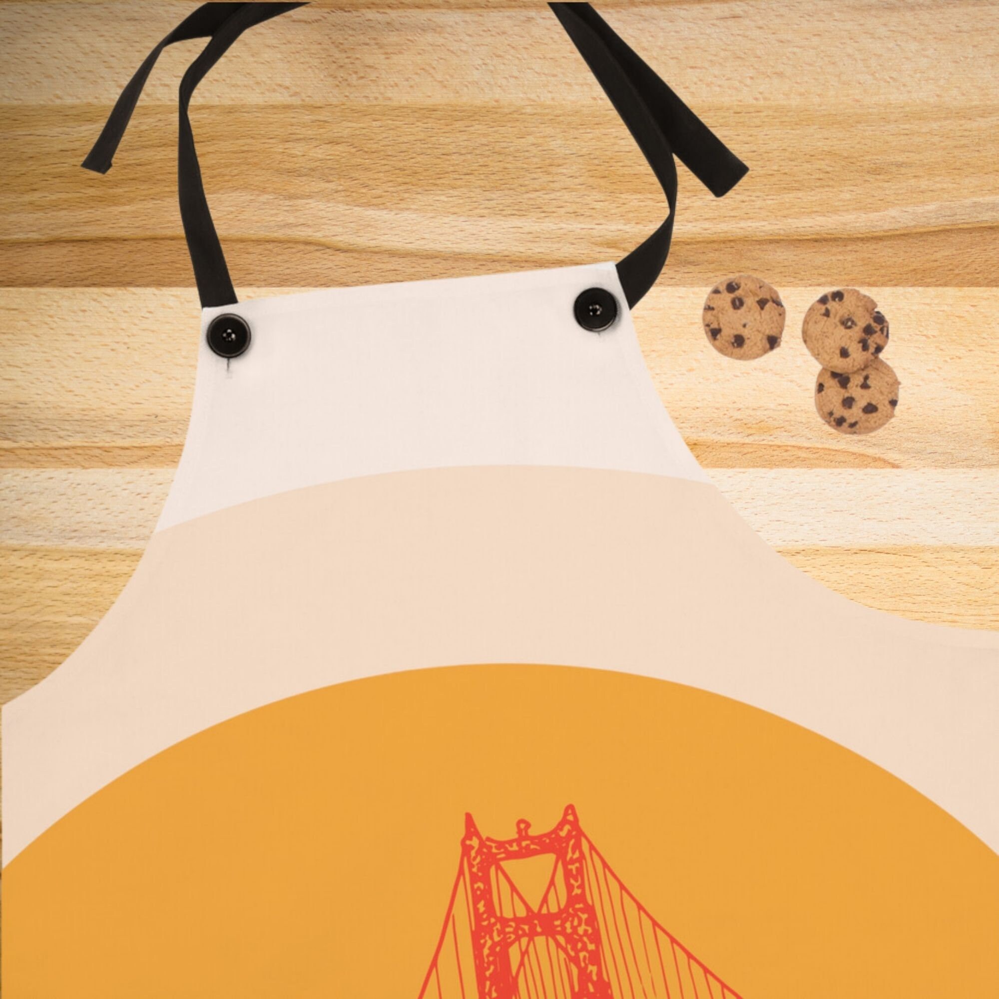 Apron Golden Gate Bridge Frisco Chef Apron, Women Men Cooking Baking ...