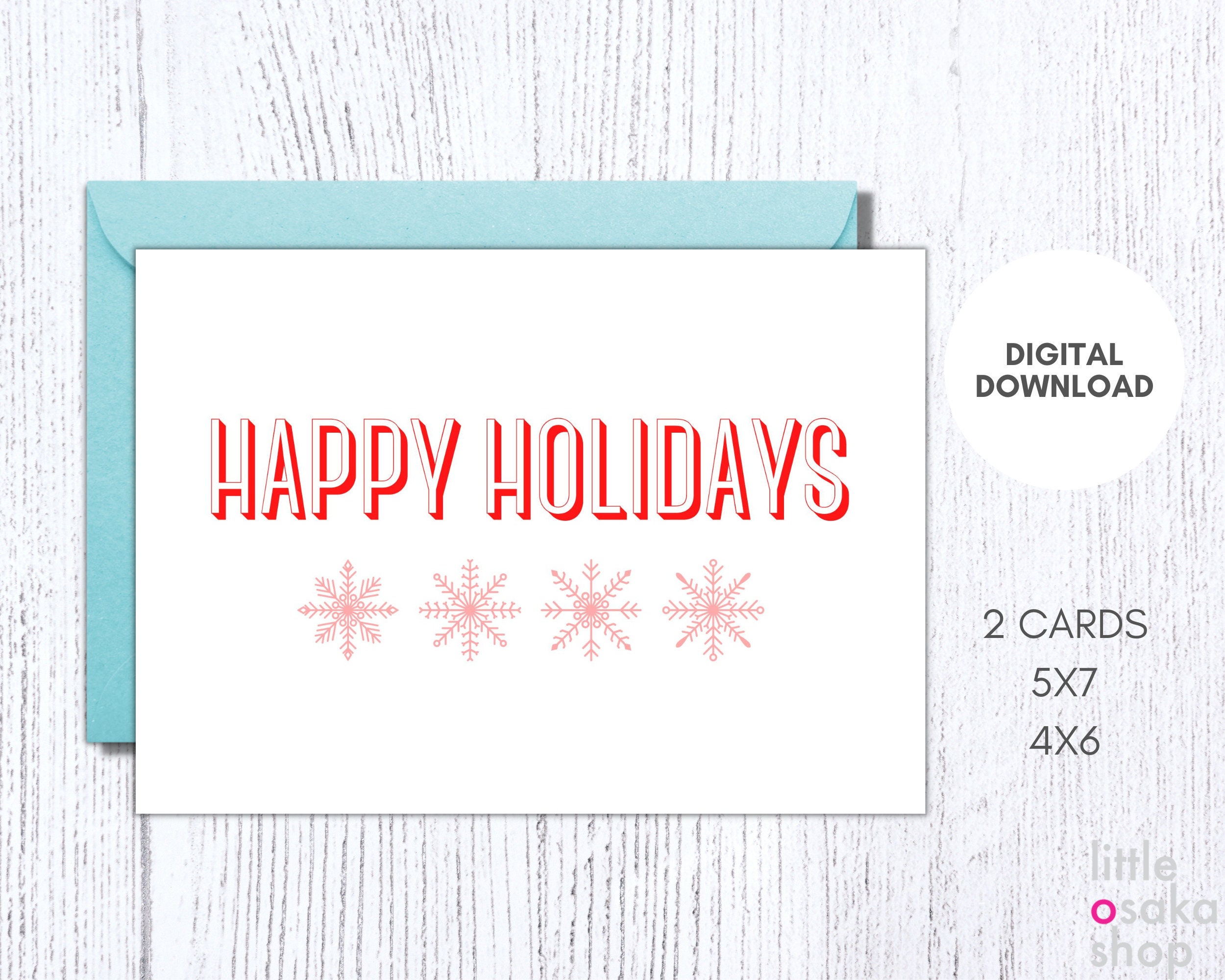 Modern Happy Holiday Cards