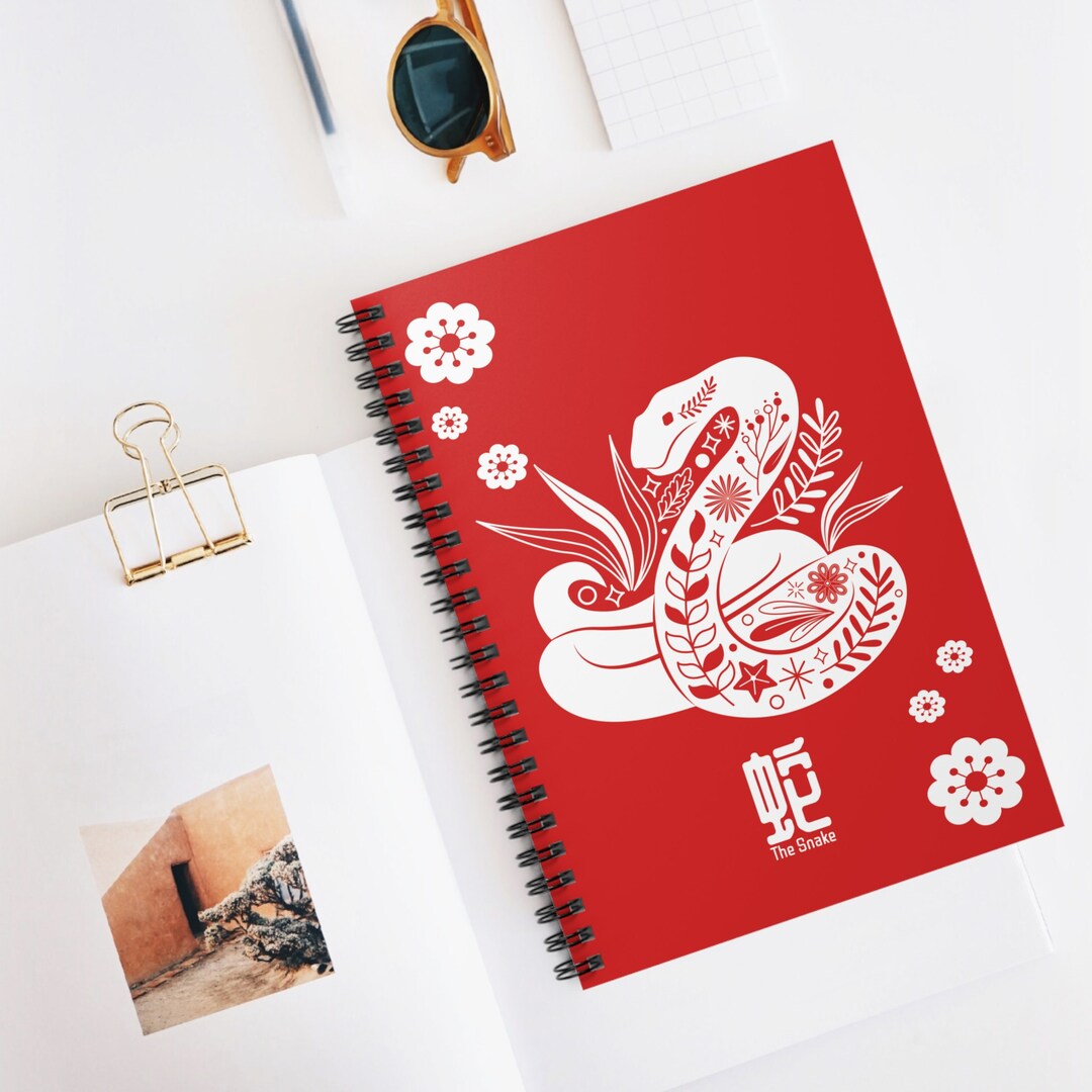 Spiral Notebook | Year of the Snake 2025 Notebook, Cute Aesthetic Snake ...