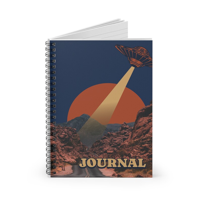 Spiral Notebook UFO Journal, Aesthetic Diary Journal, Ruled Line ...