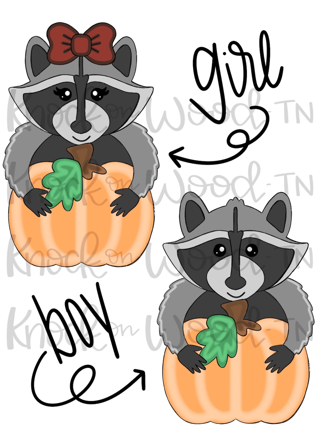 TEMPLATE & SVG: Fall Raccoon and Pumpkin Door Hanger (digital Files ...