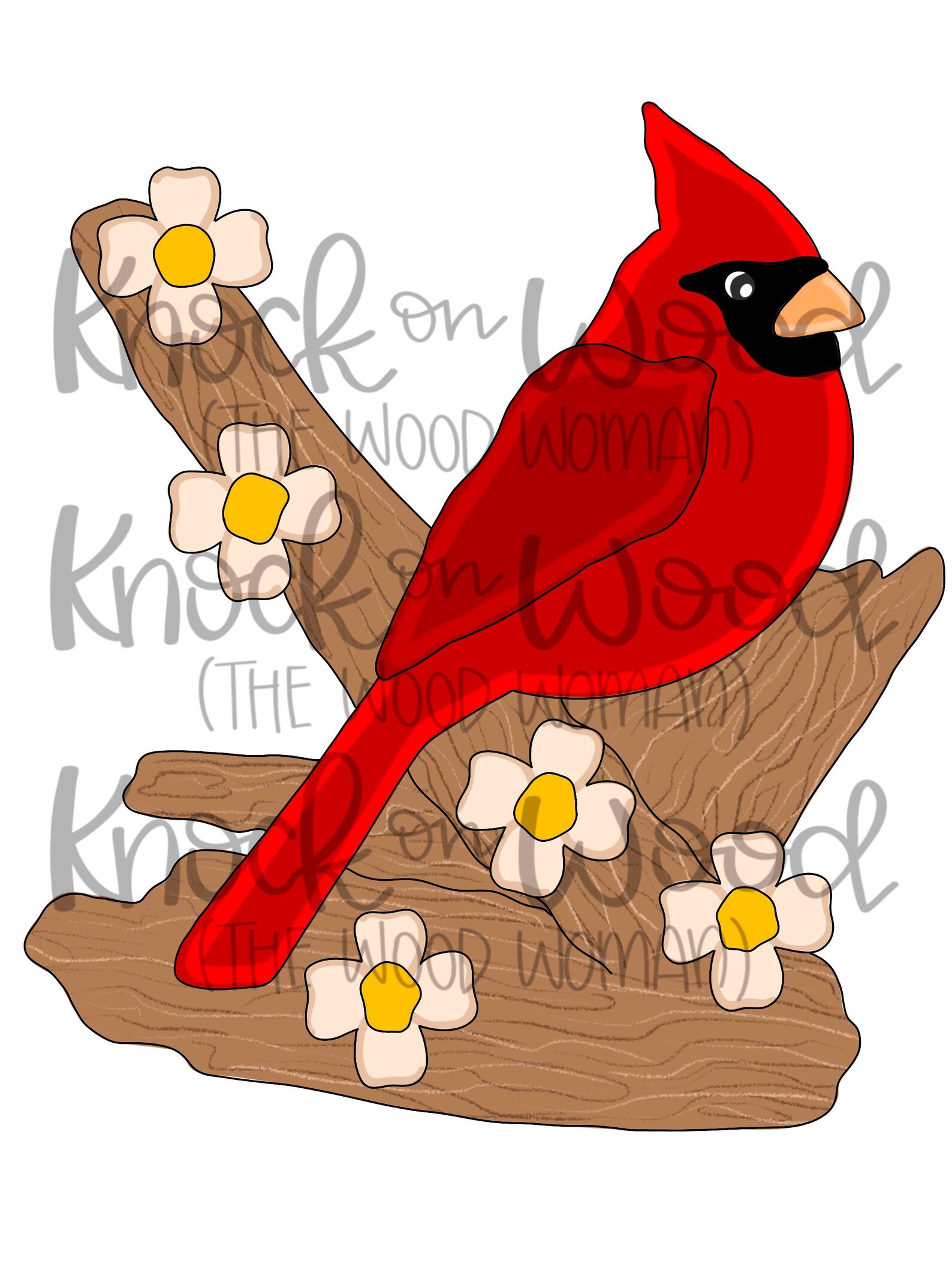 TEMPLATE & SVG: Cardinal on Stump Door Hanger (digital Files ONLY) - Etsy