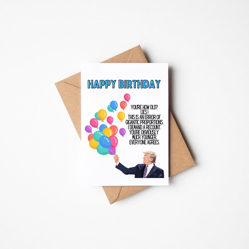 Trump Birthday Card - Etsy
