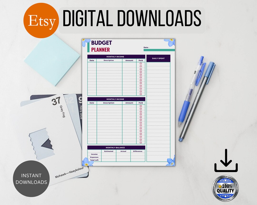 Digital Budget Planner, Finance Tracker, Finance Planner, Digital ...