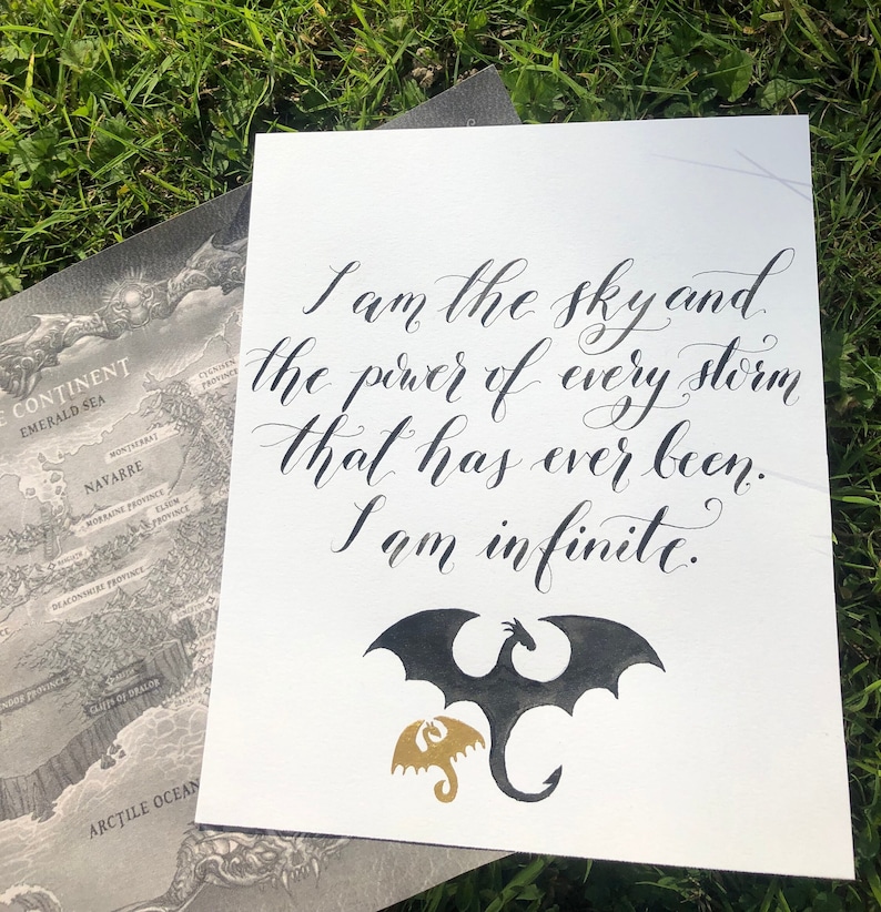 Fourth Wing Decor I Am Infinite Violet Sorrengail Dragon - Etsy