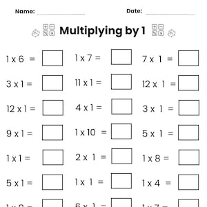 12 Printable Multiplication Worksheets, 1 - 12 Times Tables, Maths ...