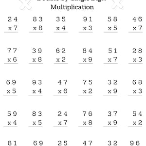 15 Printable Multiplication & Division Worksheets, Fill in the Blanks ...