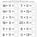 60 Printable Addition Fill in the Blanks Worksheets (numbers 1-20) for ...