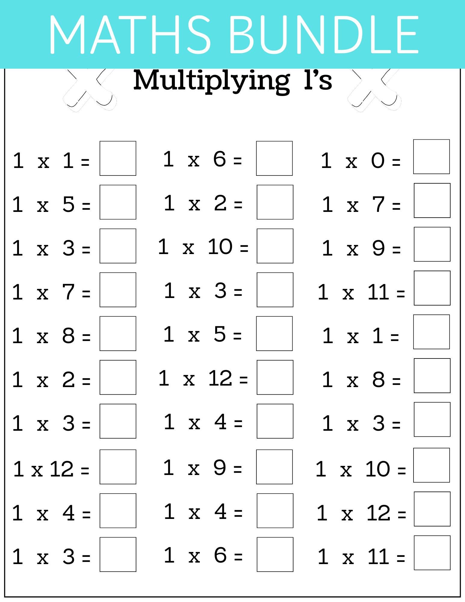 100+ Multiplication Worksheets Bundle, Printable Math Practice - Etsy