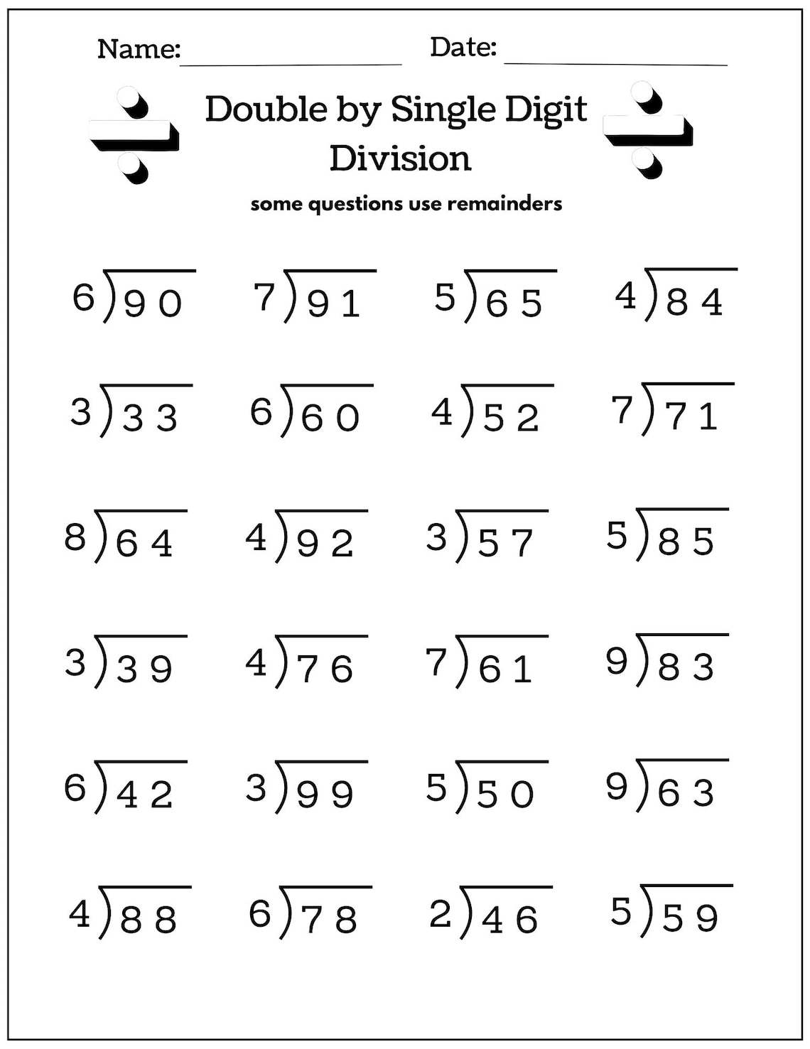 15 Printable Multiplication & Division Worksheets, Fill in the Blanks ...