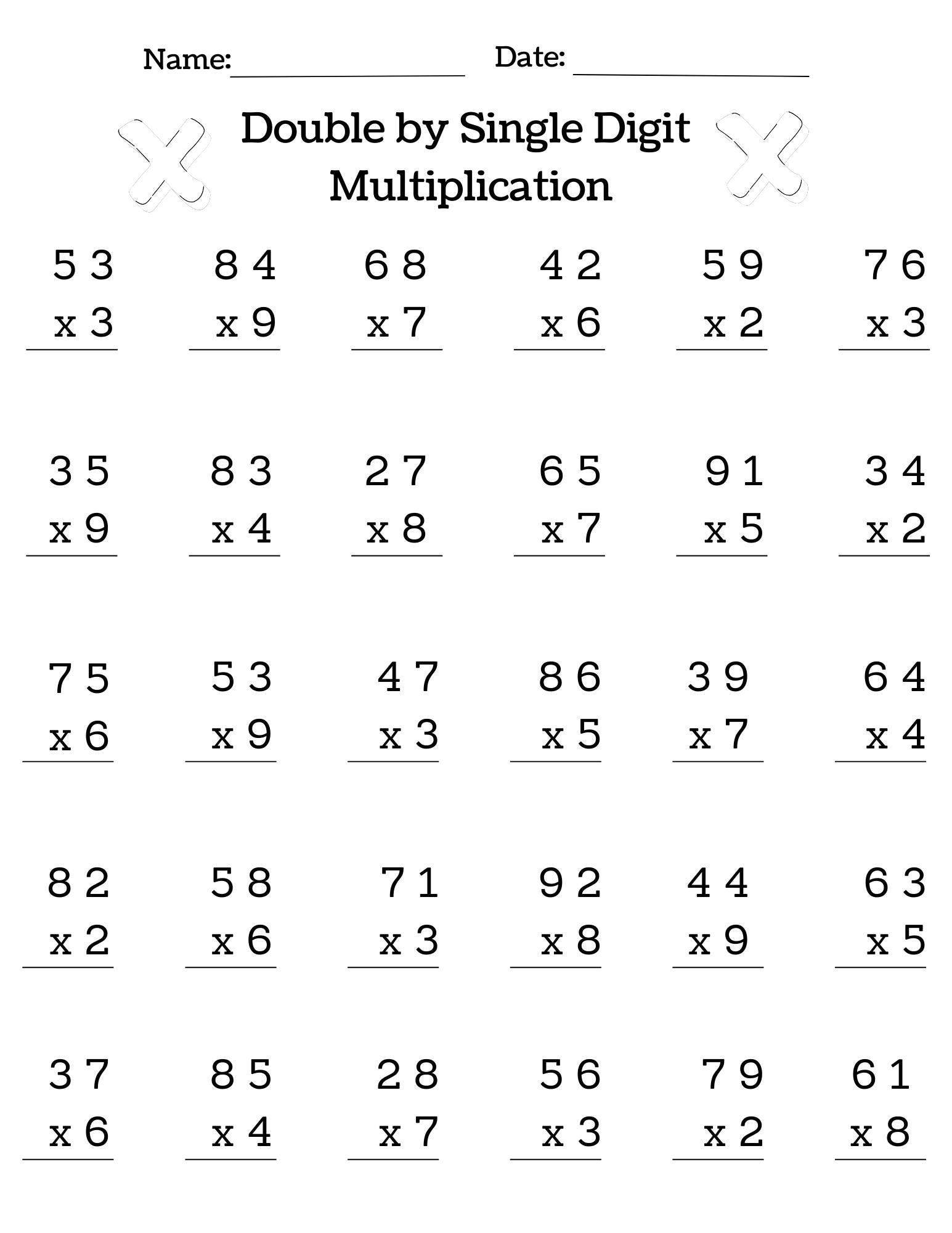 15 Printable Multiplication & Division Worksheets, Fill in the Blanks ...