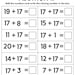 60 Printable Addition Fill in the Blanks Worksheets (numbers 1-20) for ...