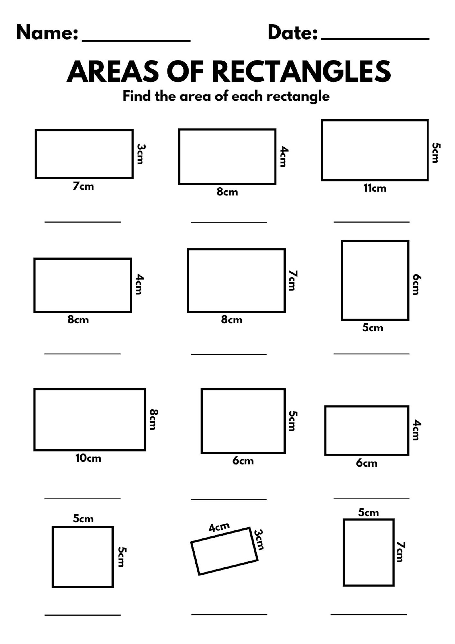 10 Printable Geometry Worksheets, Maths Worksheets on Shapes, Area ...