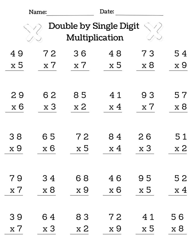 15 Printable Multiplication & Division Worksheets, Fill in the Blanks ...