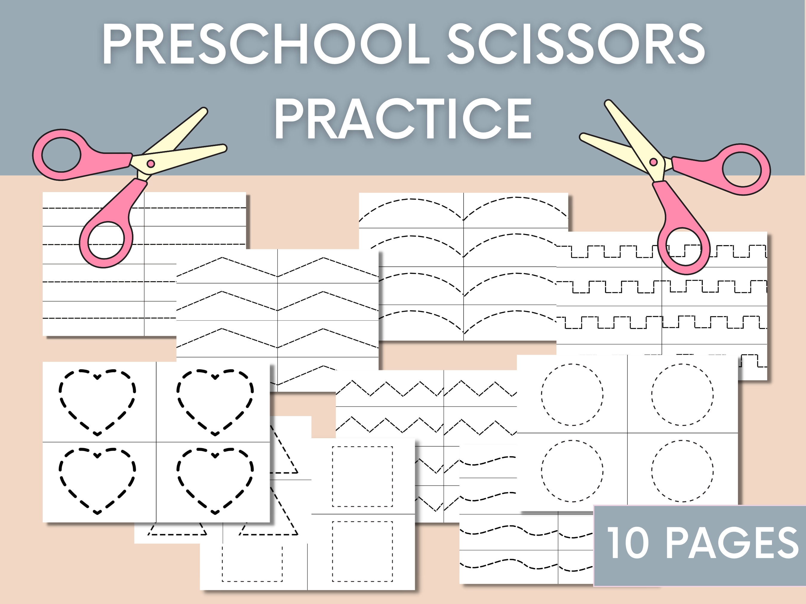 Beginning Scissors Practice, Cutting Practice, Fine Motor Skills ...