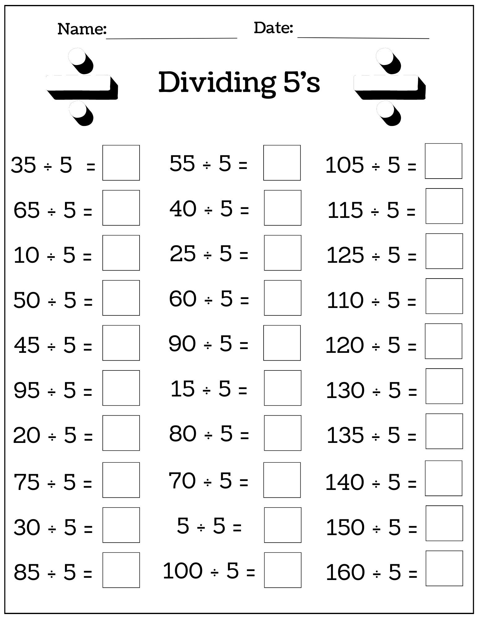 24 Printable Multiplication And Division Worksheets 1 12 Fill In The