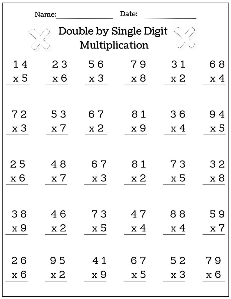 15 Printable Multiplication & Division Worksheets, Fill in the Blanks ...