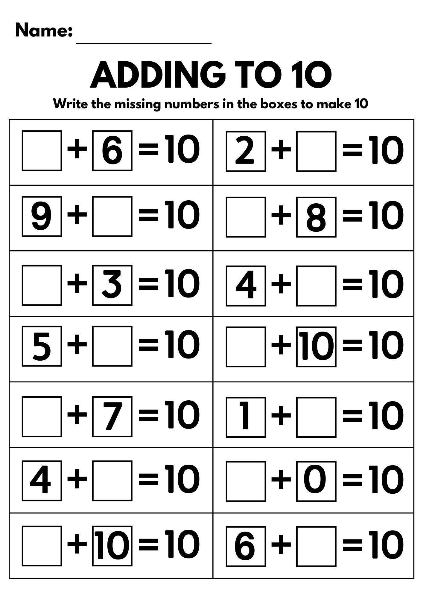 10 Printable Adding To 10 Worksheets Addition Worksheets Etsy 10-printable-adding-to-10-worksheets-addition-worksheets-etsy