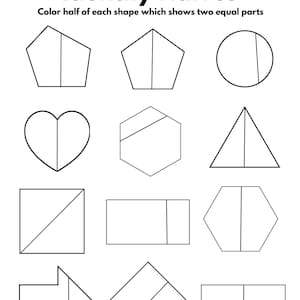 10 Fraction Worksheets for Kids – Halves, Thirds & Quarters – Printable ...