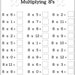 24 Printable Multiplication and Division Worksheets (1-12), Fill in the ...