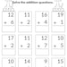 10 Printable Additition Worksheets, Numbers 1 to 20. Kindergarten - 1st ...