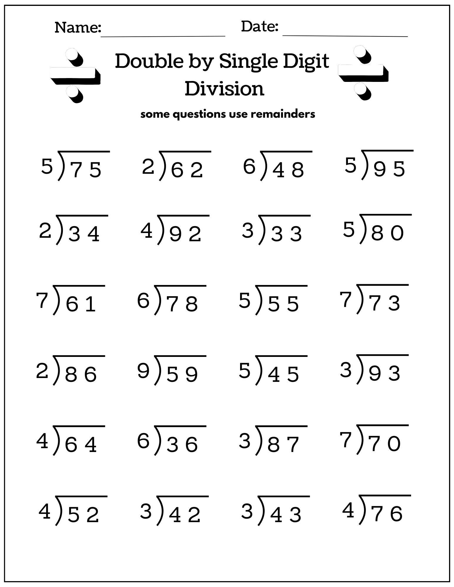 15 Printable Multiplication & Division Worksheets, Fill in the Blanks ...