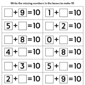 10 Printable Adding to 10 Worksheets, Addition Worksheets Printable ...
