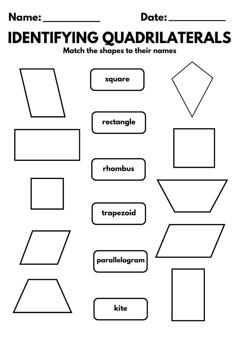 10 Printable Geometry Worksheets, Maths Worksheets on Shapes, Area ...