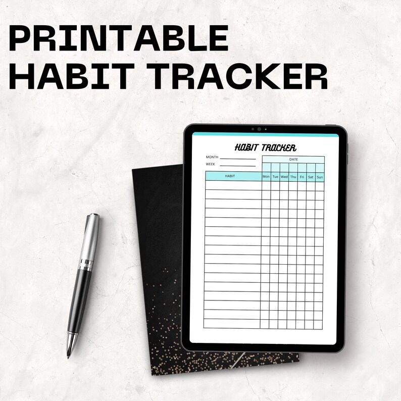 Weekly Habit Tracker Printable, Habit Tracker Template, Routine Tracker ...