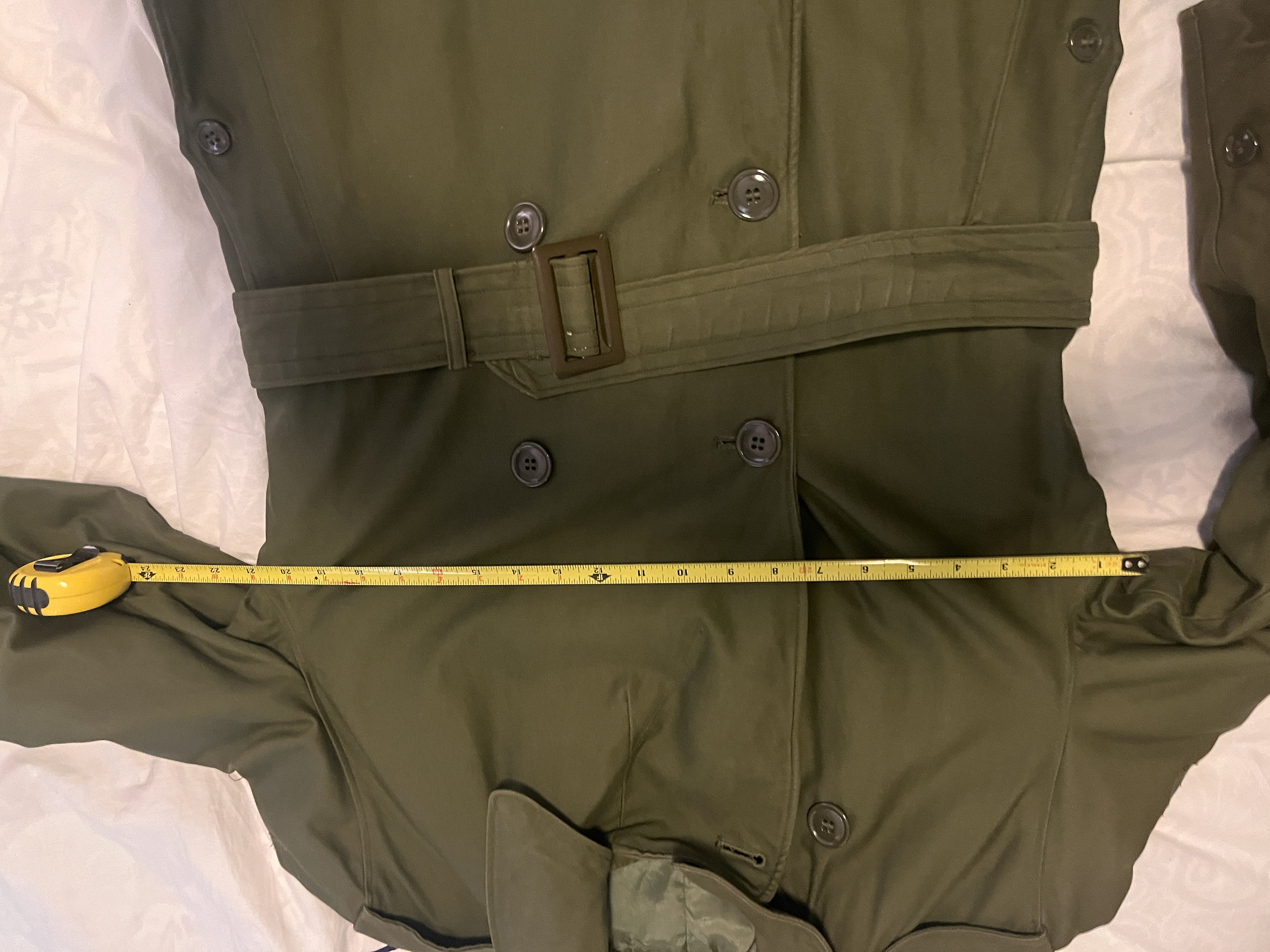 US ARMY Green Military Trench Coat W Wool Liner Size Medium Regular - Etsy