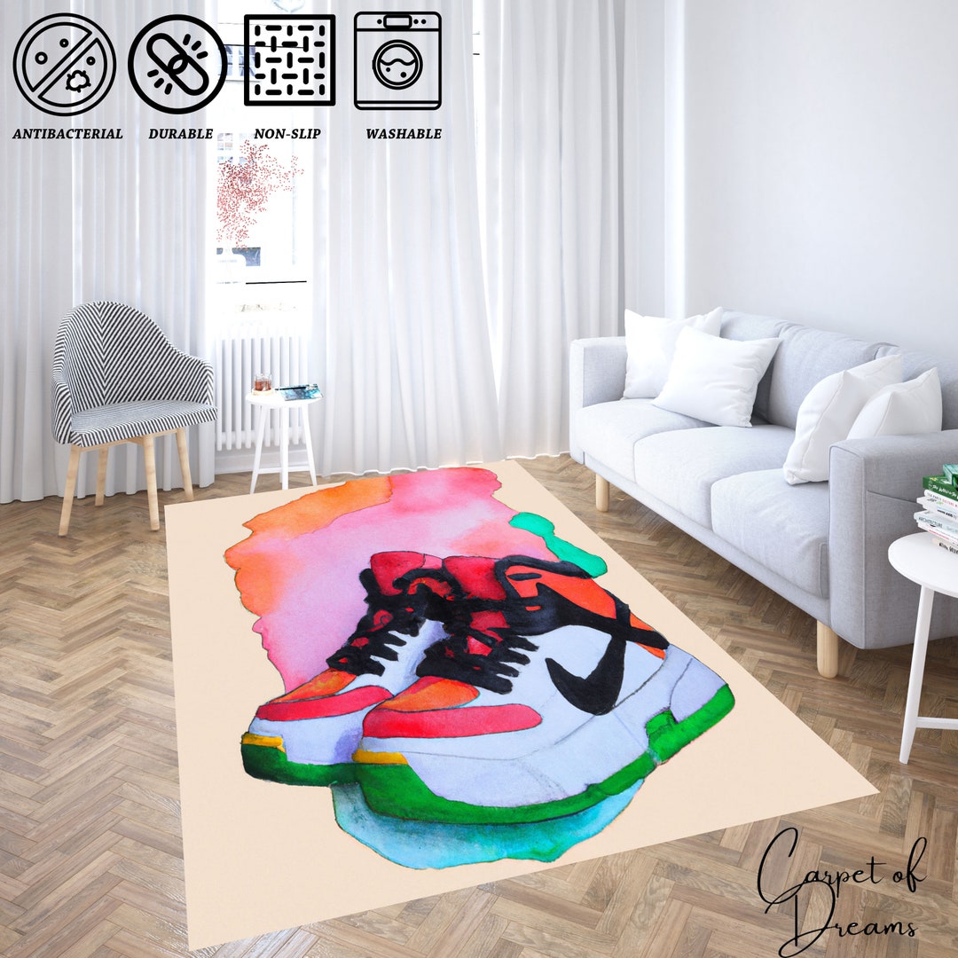 Popular Nike Rug Air Jordan Rug Custom Rug Sneakers Rug - Etsy