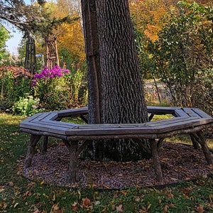 Octagon Tree Bench Plans digital Format Outdoor Furniture Plans ...