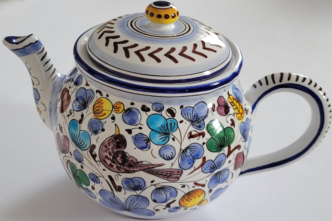 Handcrafted FIMA Arabesco Deruta Italy Majolica Teapot - Etsy