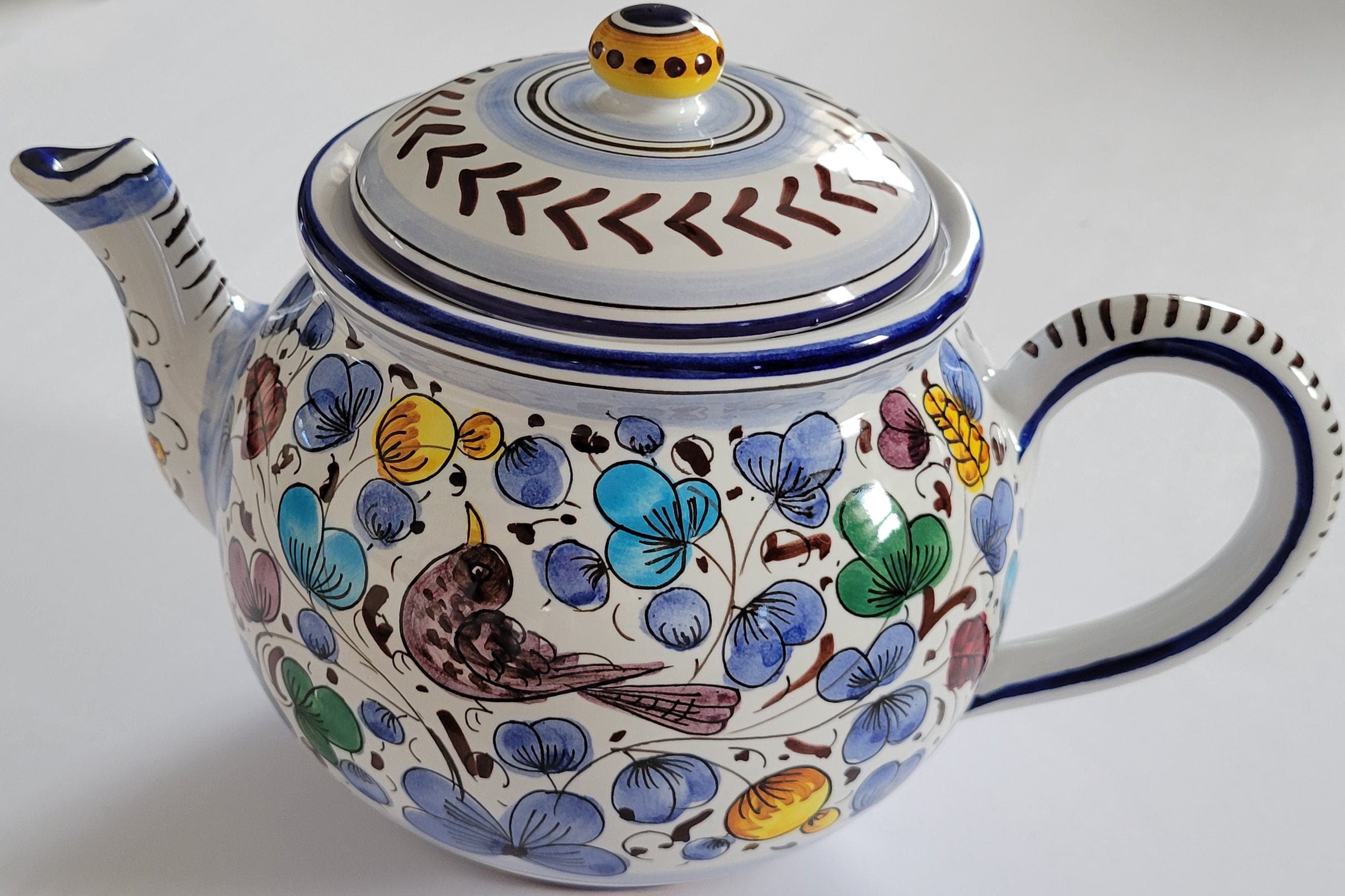 Handcrafted FIMA Arabesco Deruta Italy Majolica Teapot - Etsy