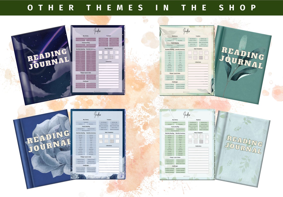 Garden Party Digital Reading Journal & Tracker Reading - Etsy