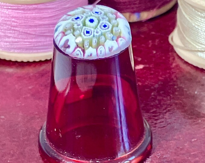 Vintage Caithness Thimble, Glass Murano Top Thimble, Mother’s Day Gift ...
