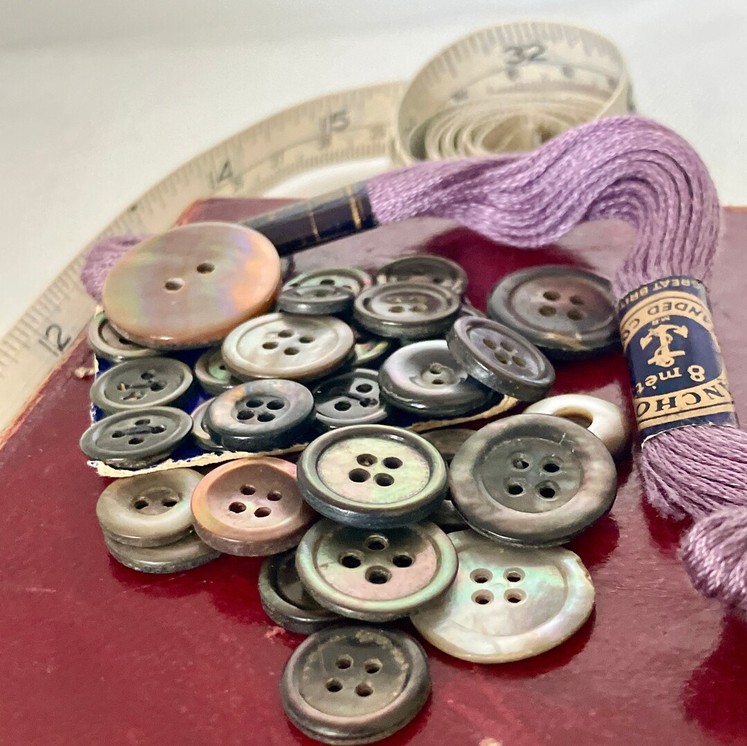 Vintage Abalone Buttons Pāua Buttons Shell Buttons - Etsy